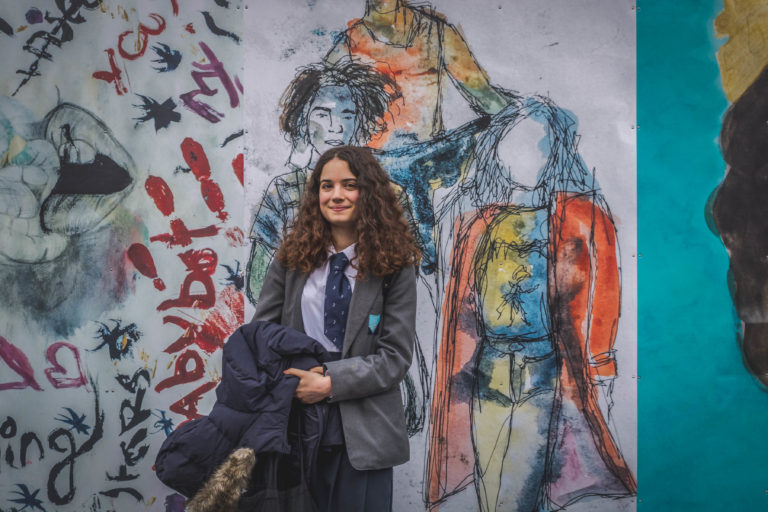 Wall power: Dalston teens paint mural around Benyon Estate building site – Hackney Citizen