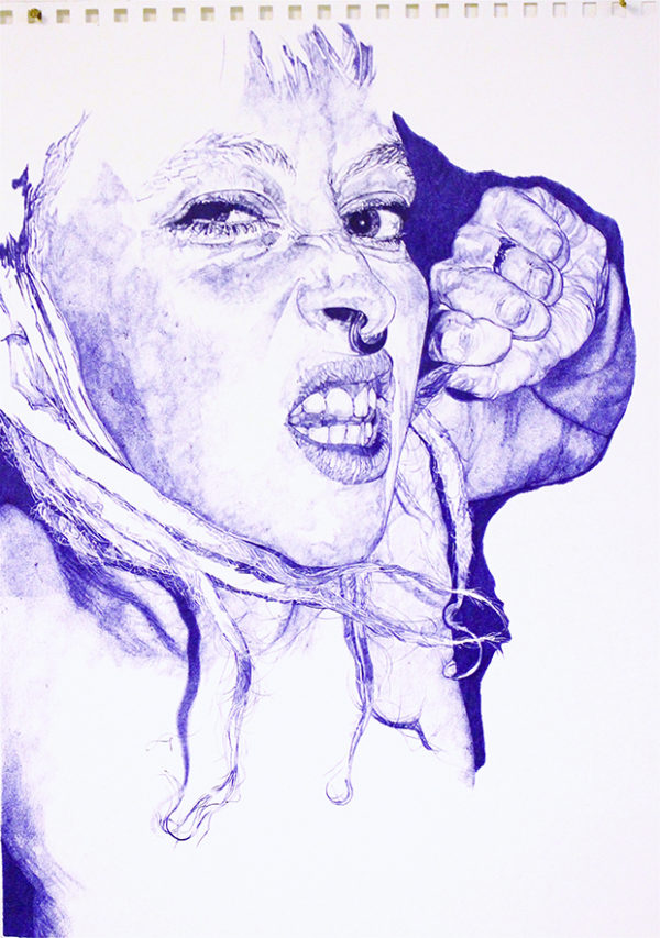 Biro drawing – Sarah Muirhead 620 – Hackney Citizen