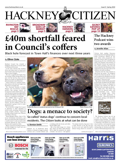 HC SPRING2010 front page 001 – Hackney Citizen