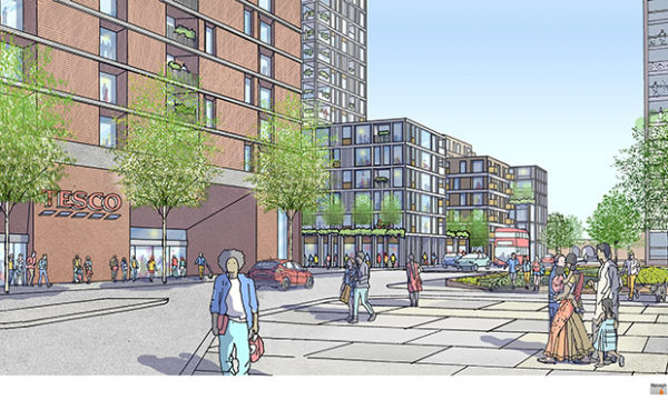 An image from the council’s masterplan showing how the redeveloped ...